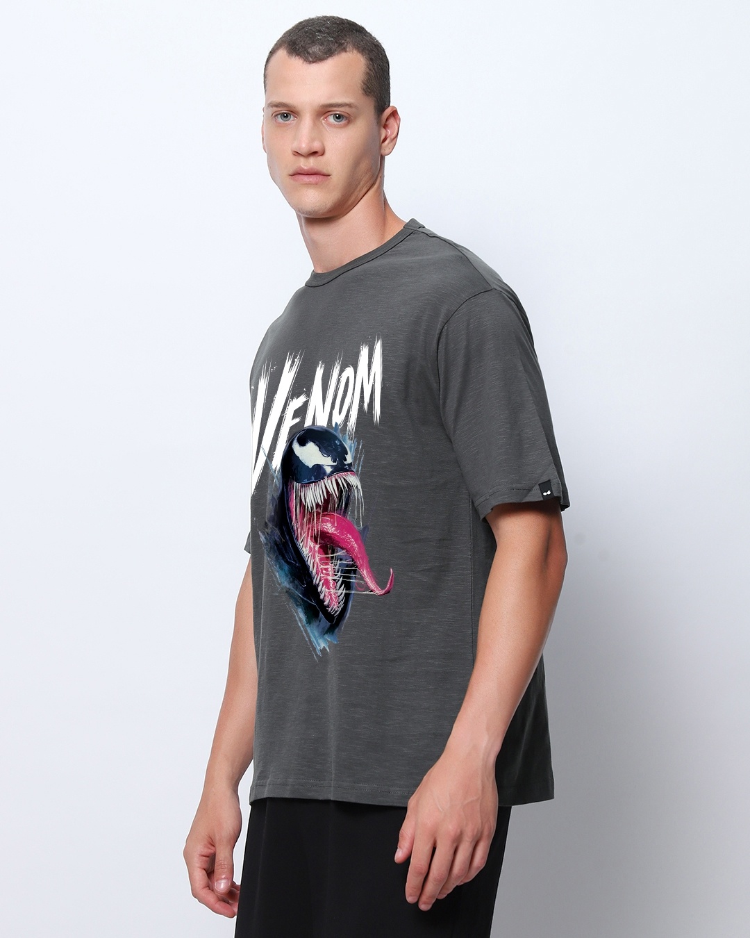 Buy Men's Grey Venom Scream Graphic Printed Oversized T-shirt Online at ...