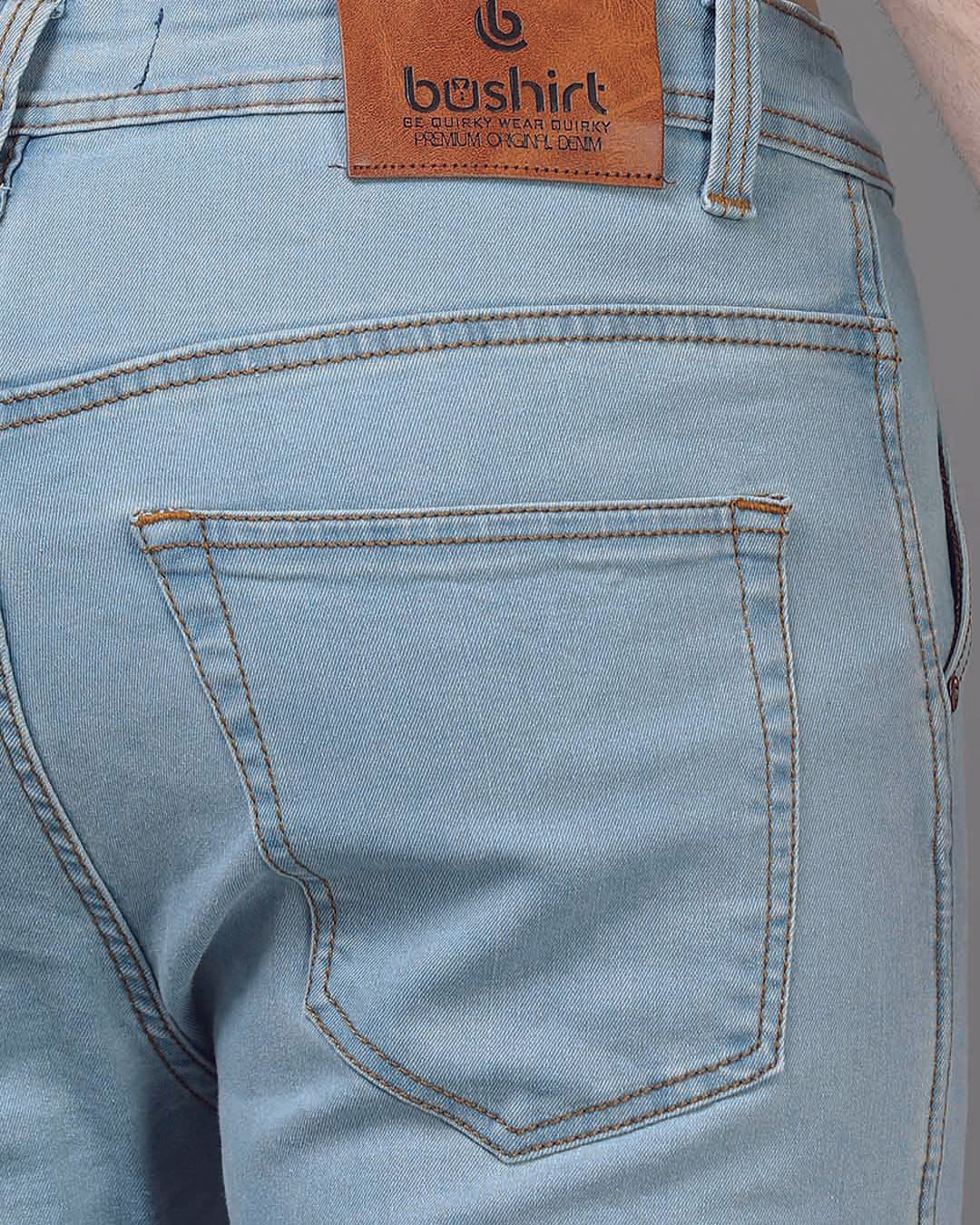 Buy Men's Ice Blue Slim Fit Cargo Jeans Online at Bewakoof