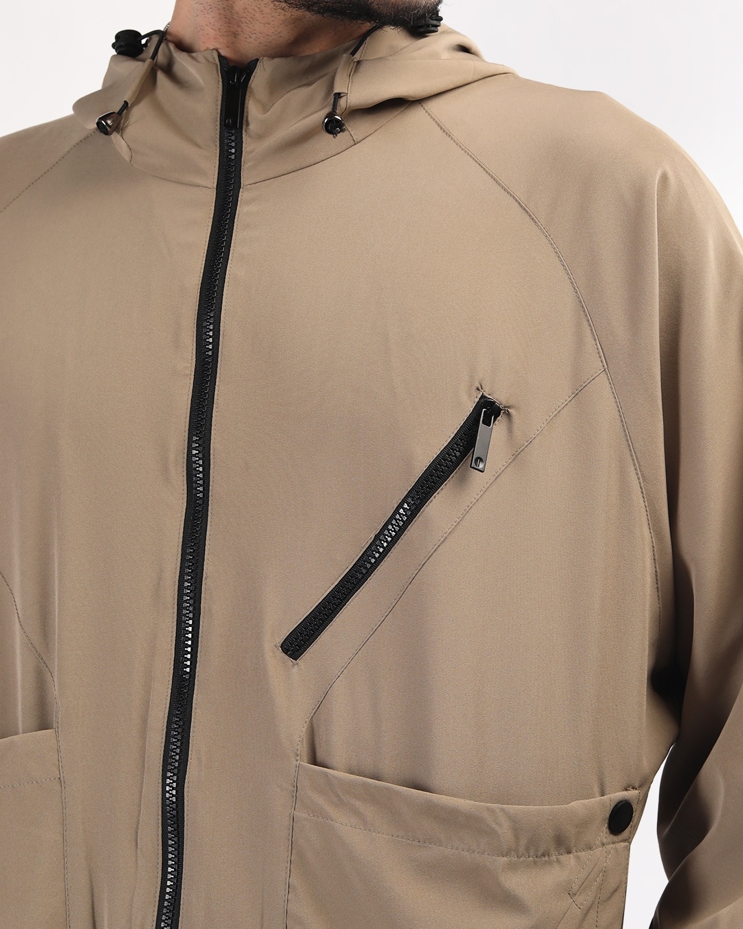 Buy Men's Khaki Beige Wind Cheater Jacket Online at Bewakoof