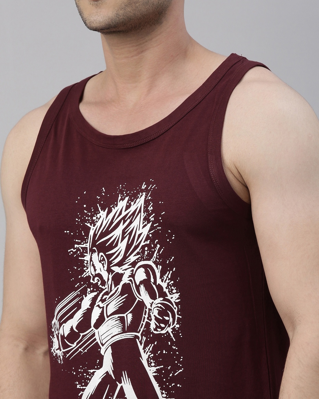 Buy Men's Maroon Dokkan Battle Goku - Dragon Ball Z Anime Vest for Men ...