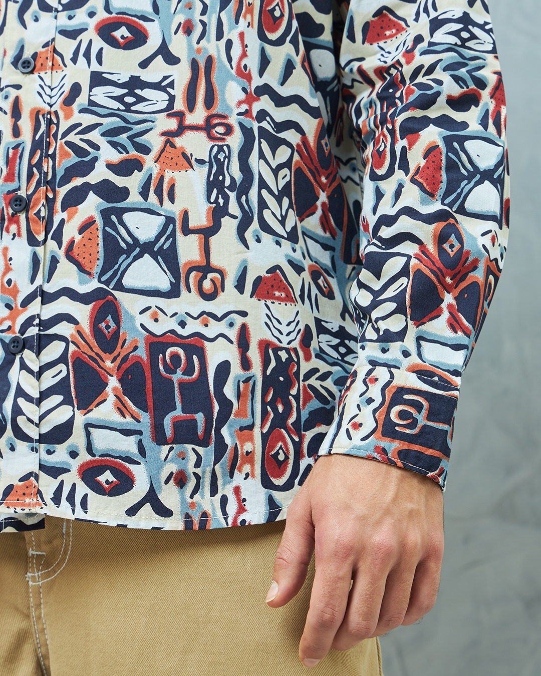 Buy Men's Multicolor All Over Printed Oversized Shirt Online at Bewakoof