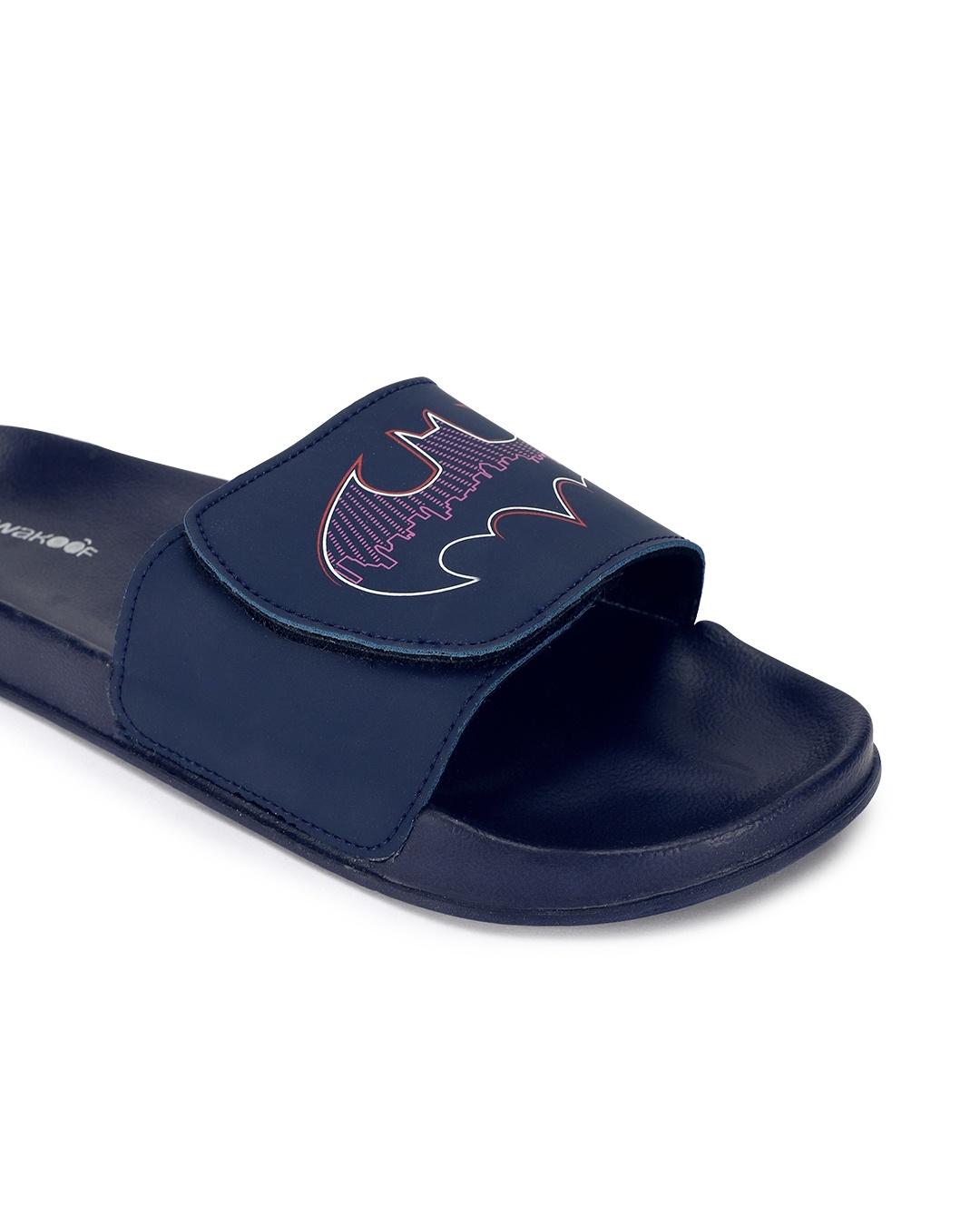 Buy Men's Navy Blue Batman Techno Velcro Sliders Online in India at ...