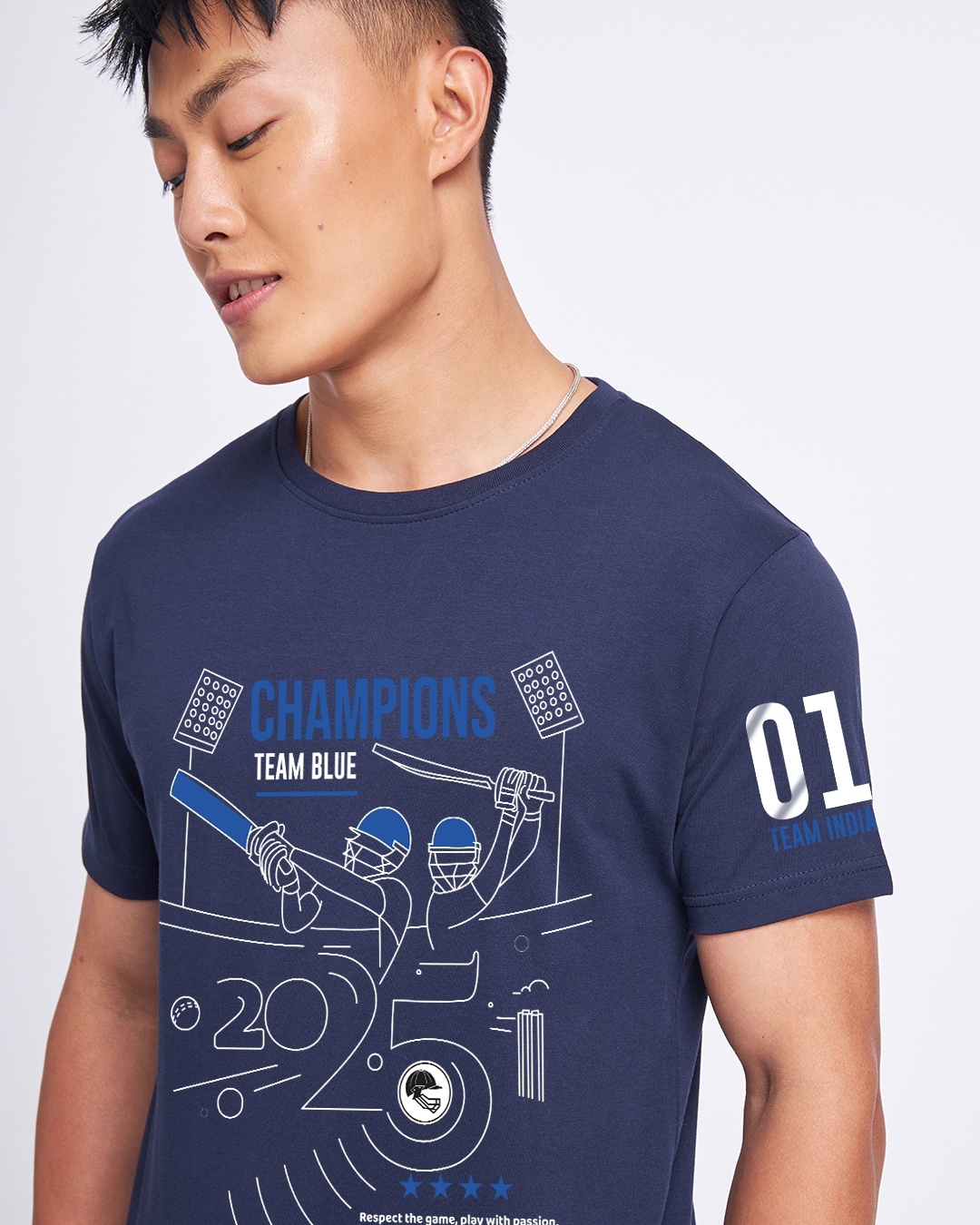 Buy Men's Navy Blue Graphic Printed T-shirt Online at Bewakoof
