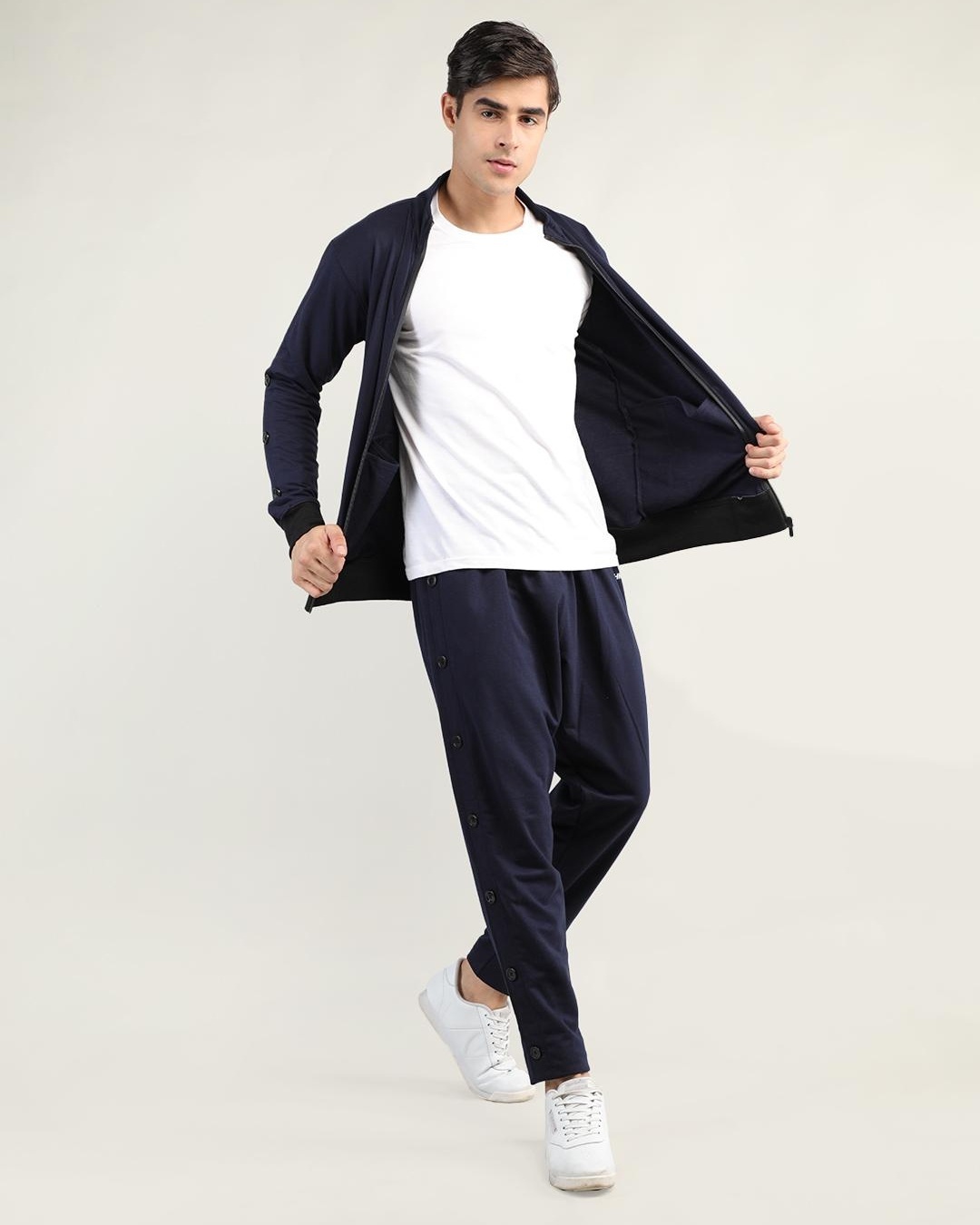 Buy Men's Navy Blue Track Pants for Men Blue Online at Bewakoof