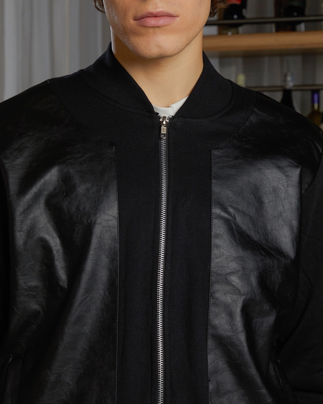 Buy Men's Onyx Black Bomber Jacket Online at Bewakoof