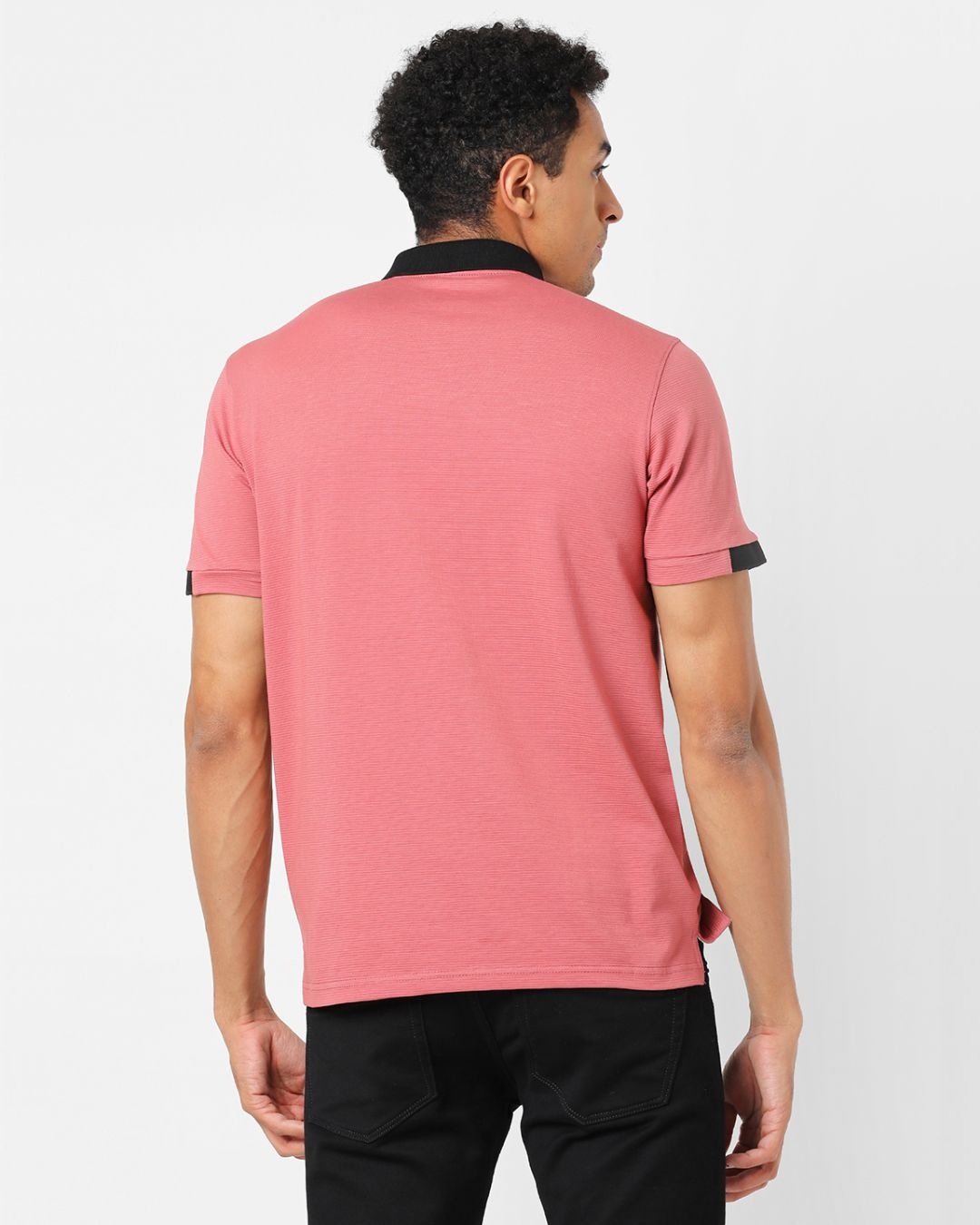 Buy Men's Pink Cotton Polo T-shirt Online at Bewakoof