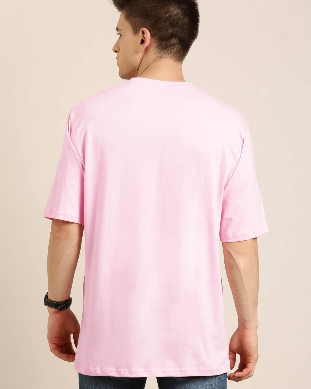 Buy Men's Pink Oversized T-shirt for Men Pink Online at Bewakoof