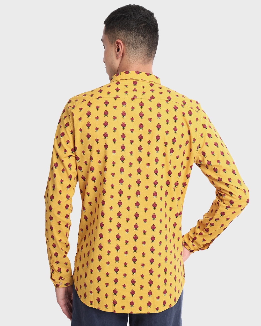 Buy Men's Printed Ethnic Shirt for Men yellow Online at Bewakoof