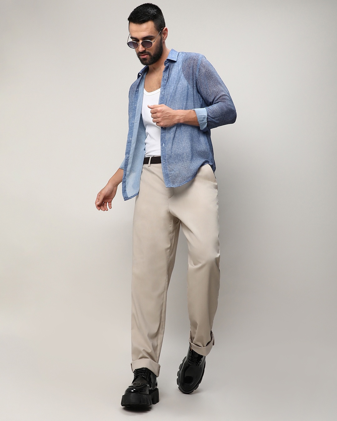 Buy Men's Prussian Blue Shirt Online at Bewakoof
