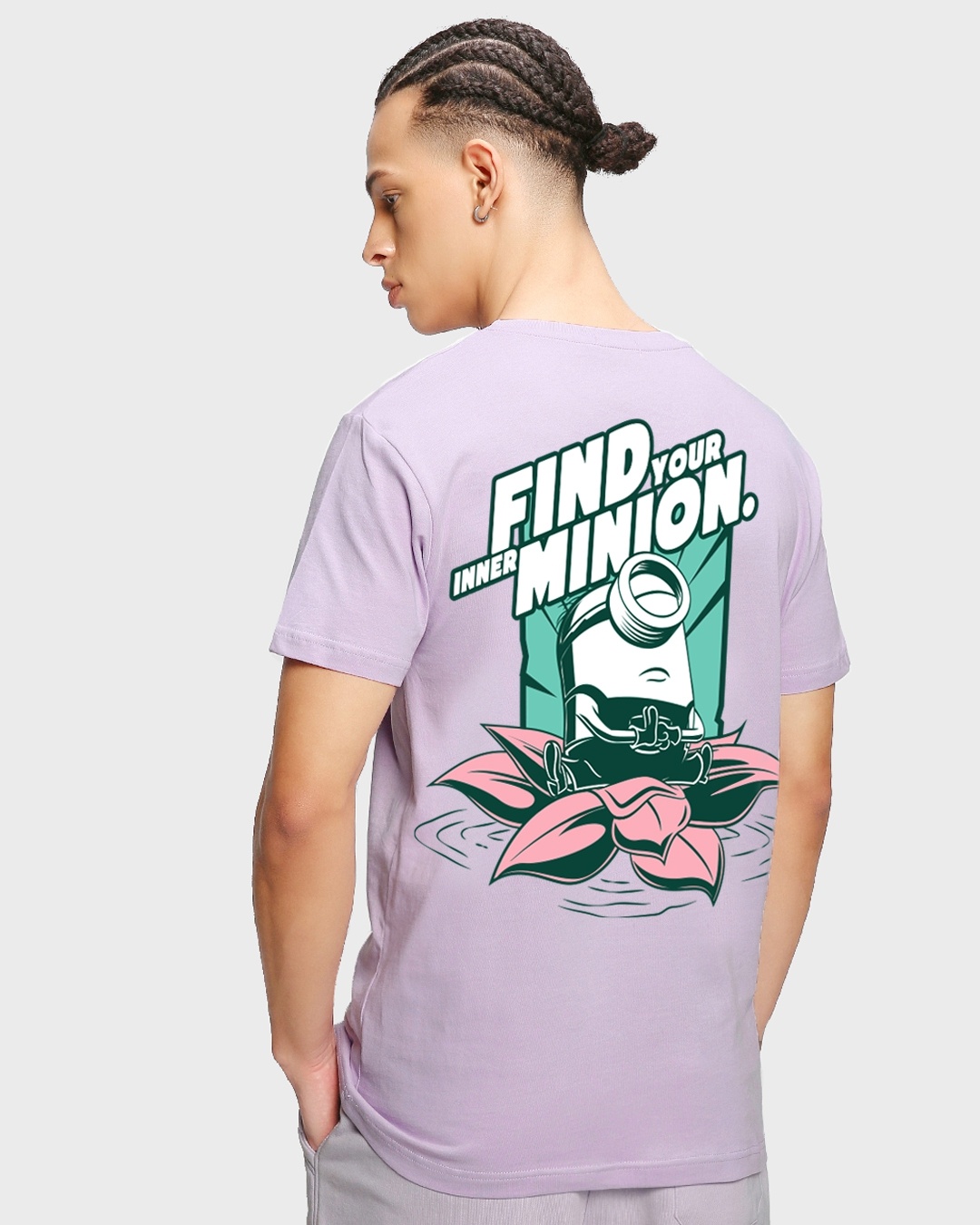 Buy Men's Purple Find Your Inner Minion Graphic Printed T-shirt Online ...