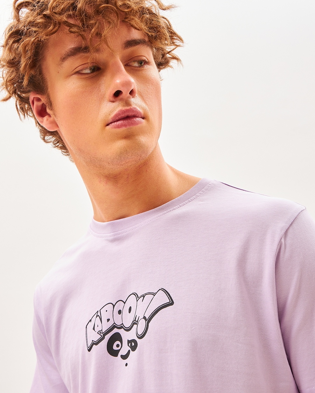 Buy Men's Purple Kaboom Graphic Printed T-shirt Online at Bewakoof