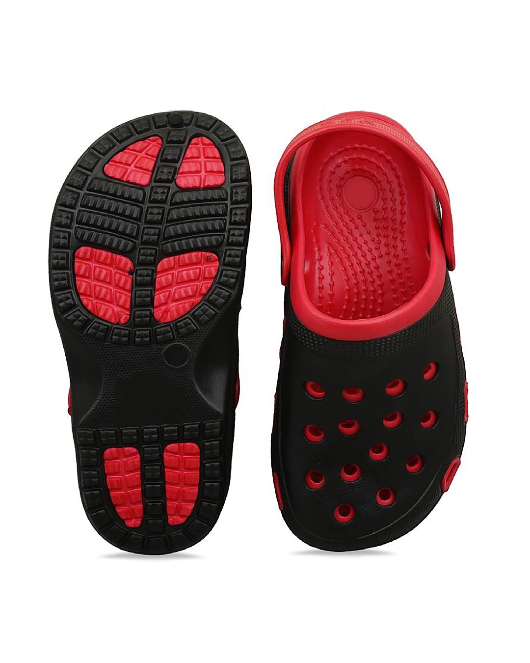 Buy Men's Red Color Block Clogs Online in India at Bewakoof