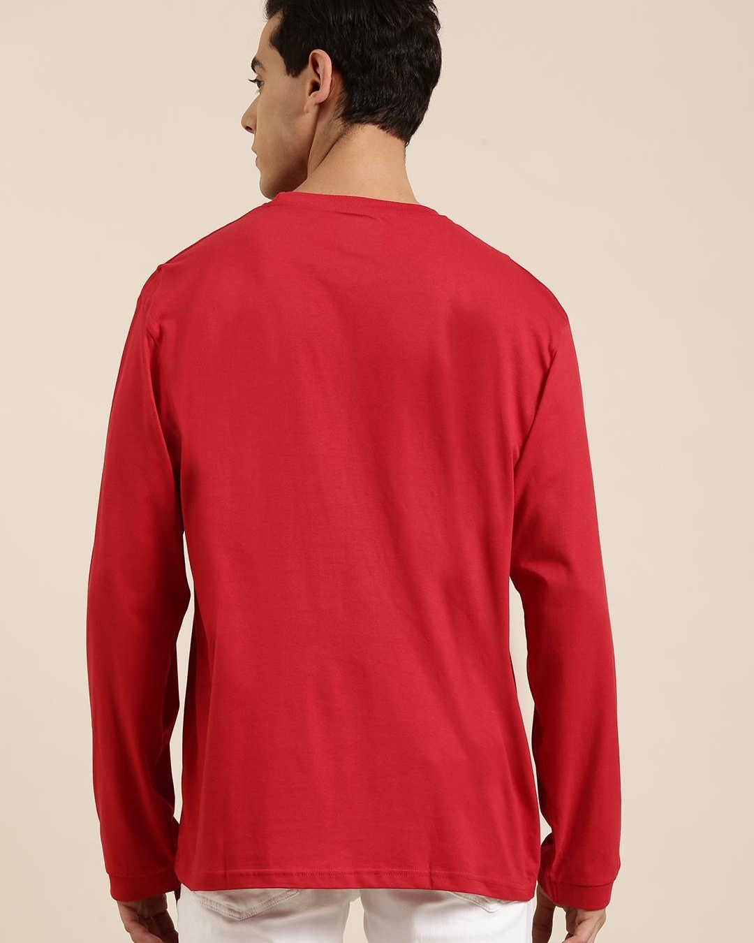 Buy Men's Red Generation Typography Oversized T-shirt Online at Bewakoof