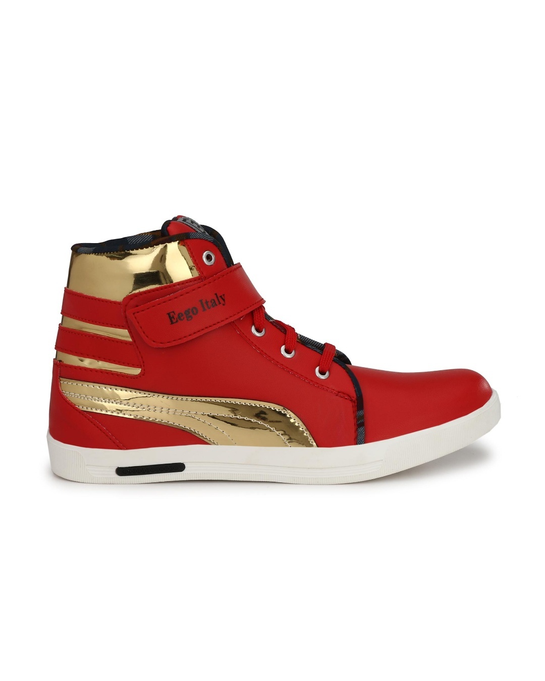 Buy Men's Red & Gold Color Block Casual Shoes Online in India at Bewakoof