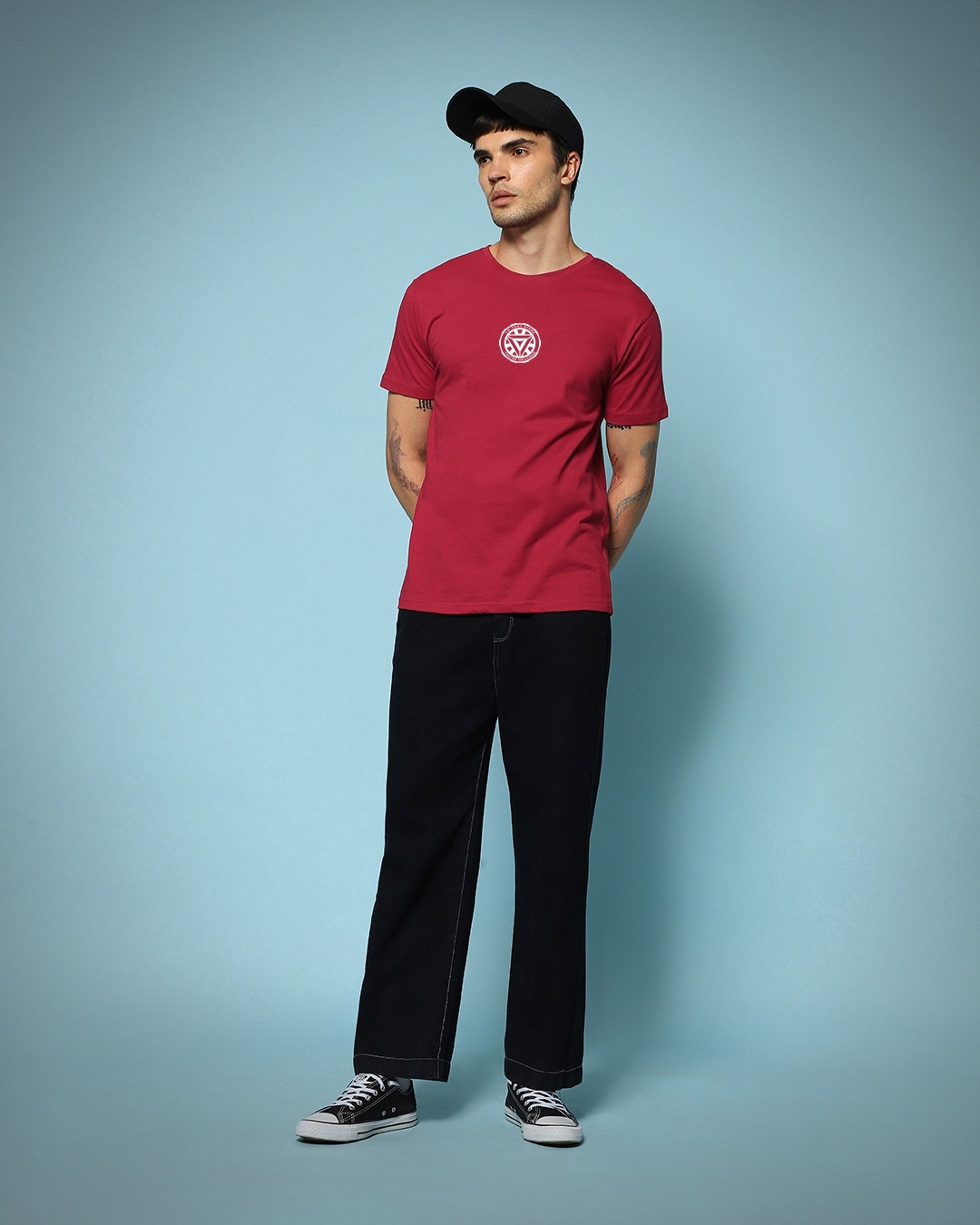 Buy Men's Red Invincible Ironman Graphic Printed T-shirt Online at Bewakoof