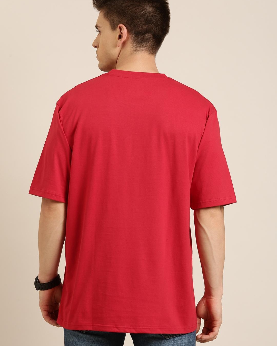Buy Men's Red Oversized T-shirt for Men Red Online at Bewakoof