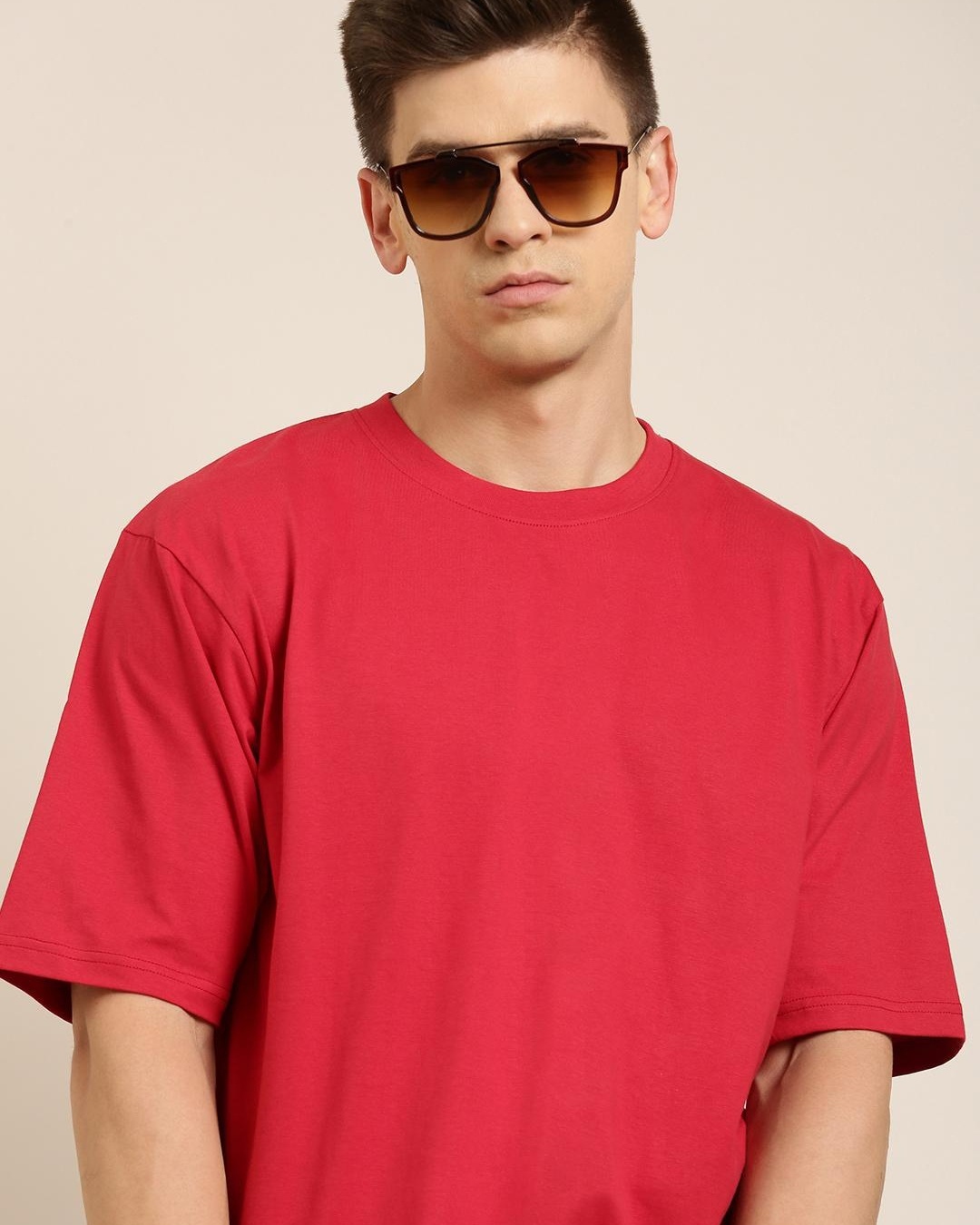 Buy Men's Red Oversized T-shirt for Men Red Online at Bewakoof
