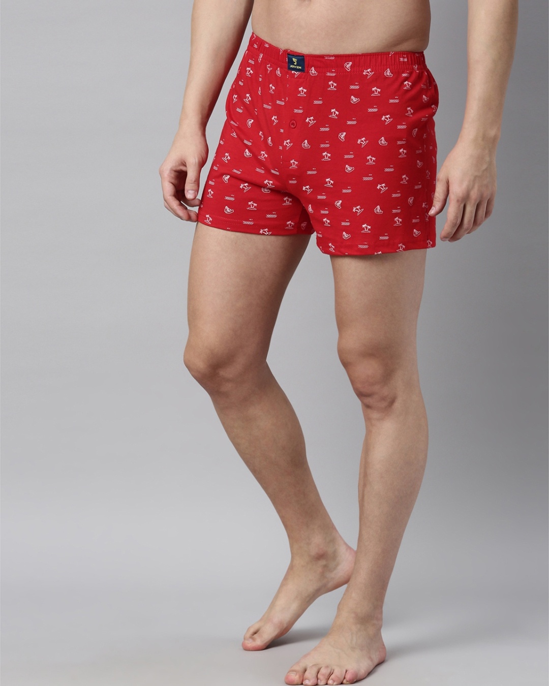 Buy Men's Red Printed Pure Cotton Boxer Online in India at Bewakoof