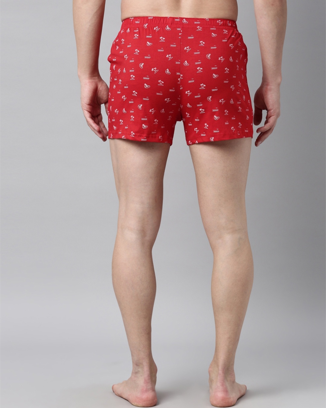 Buy Men's Red Printed Pure Cotton Boxer Online in India at Bewakoof