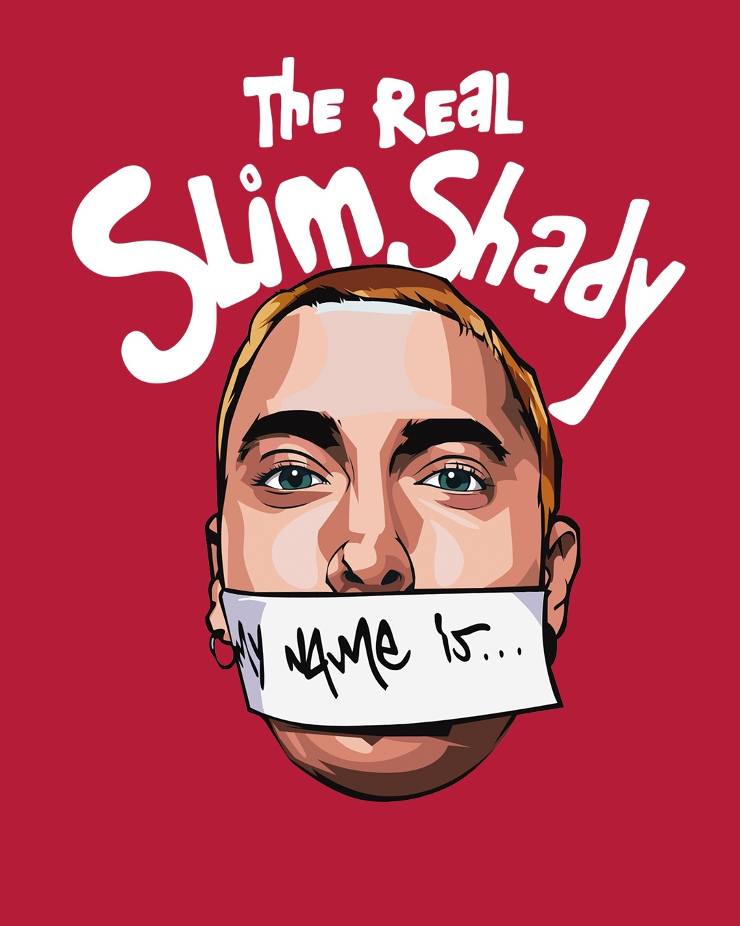 Buy Men's Red Real Slim Shady Graphic Printed Oversized T-shirt Online ...