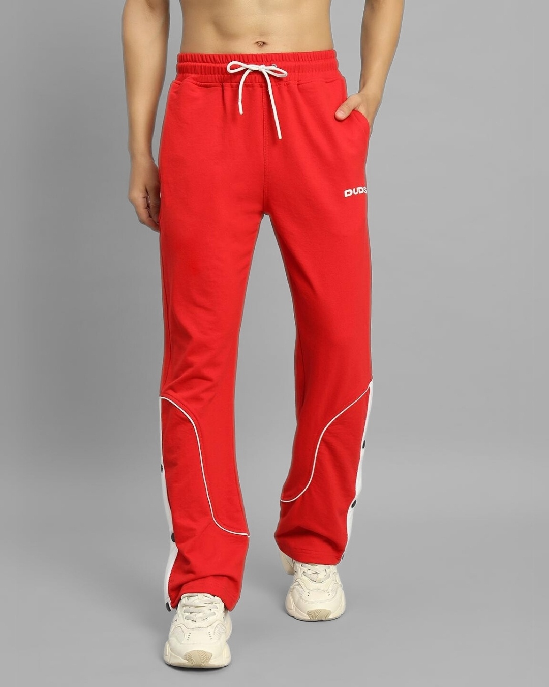 Buy Men's Red Relaxed Fit Trackpants Online at Bewakoof