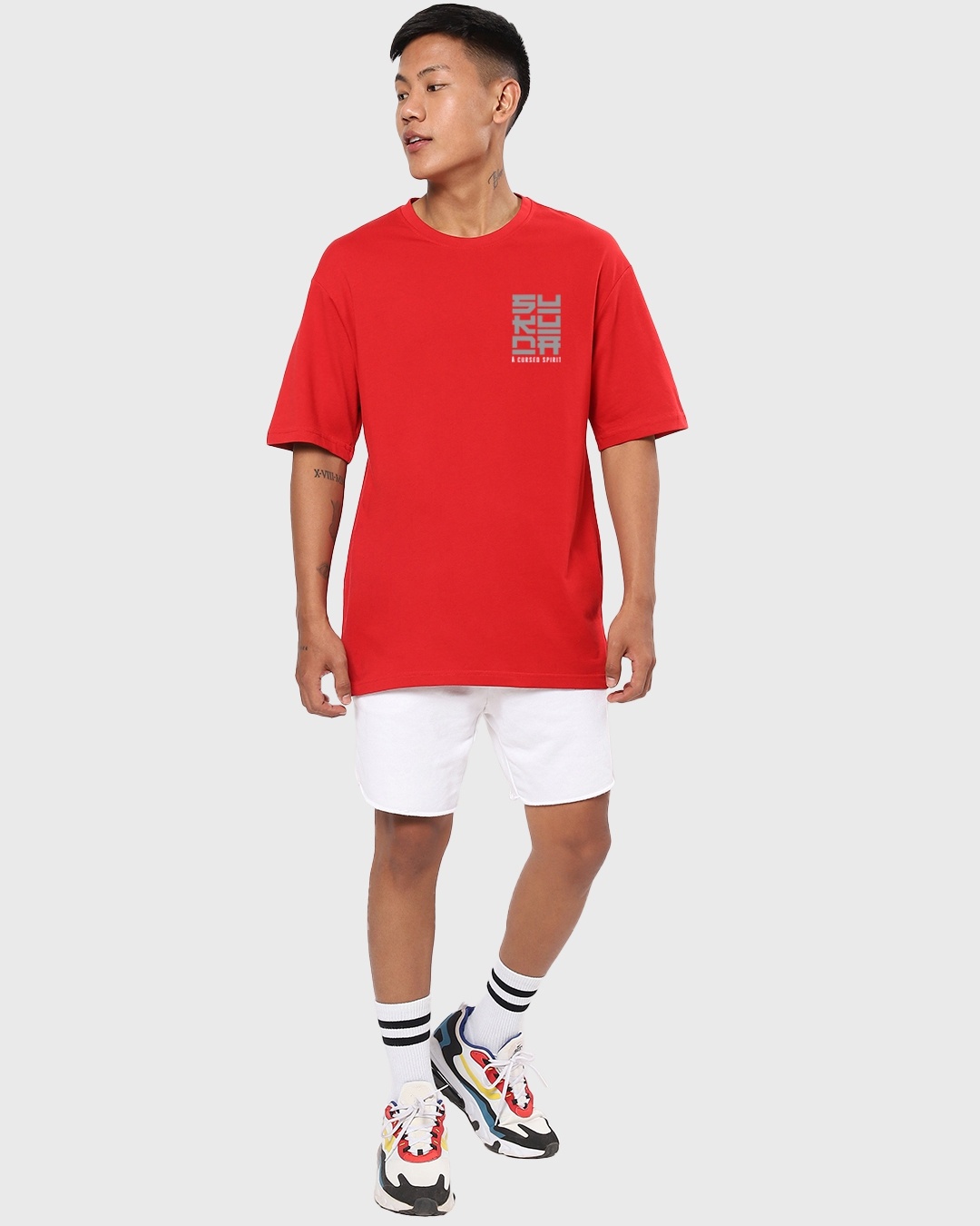 Buy Mens Red Sukuna X Graphic Printed Oversized T Shirt Online At Bewakoof