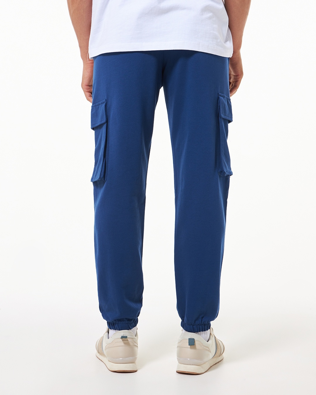 Buy Men's Skipper Blue Oversized Cargo Joggers Online at Bewakoof