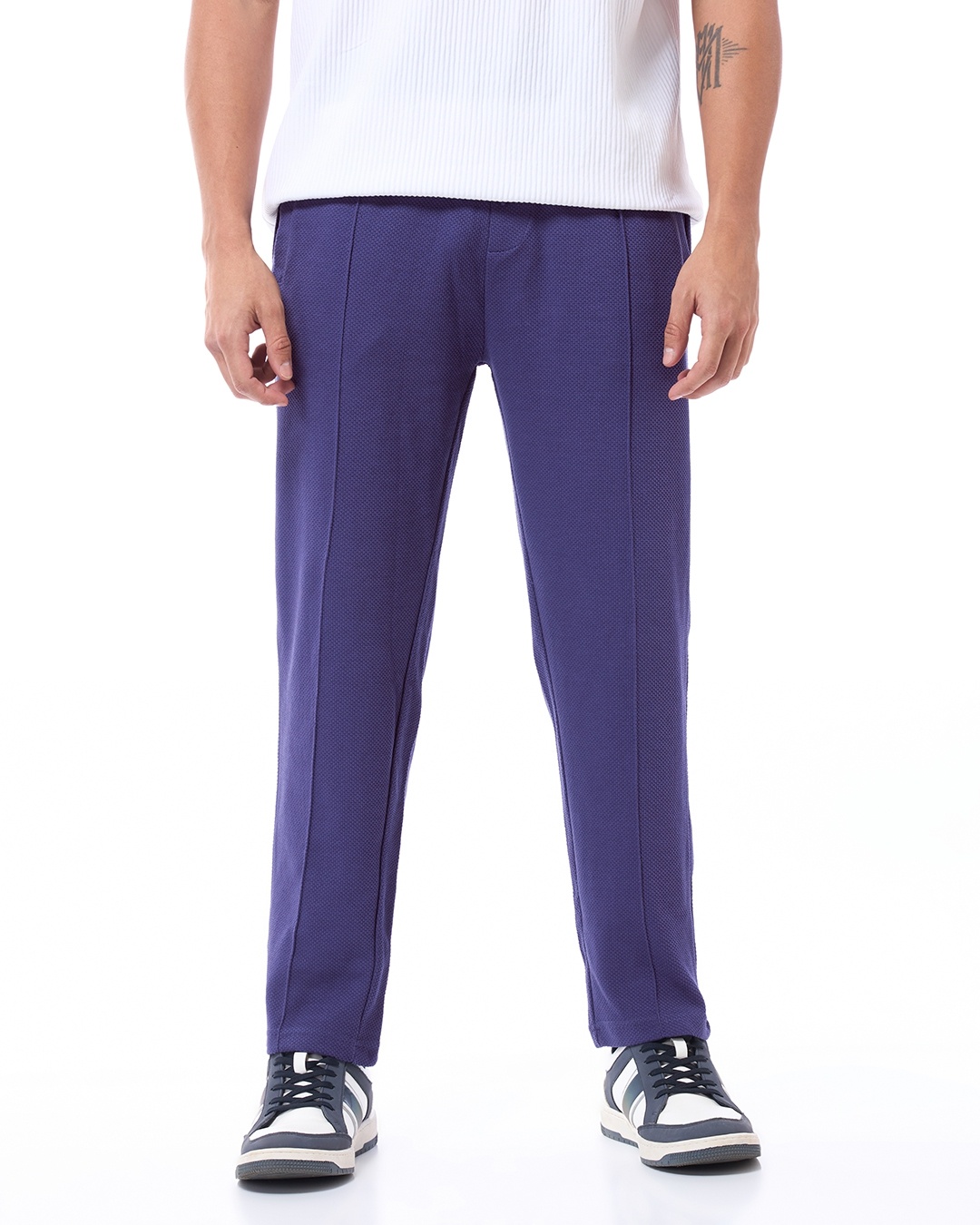 Buy Men's Skipper Blue Track Pants Online at Bewakoof