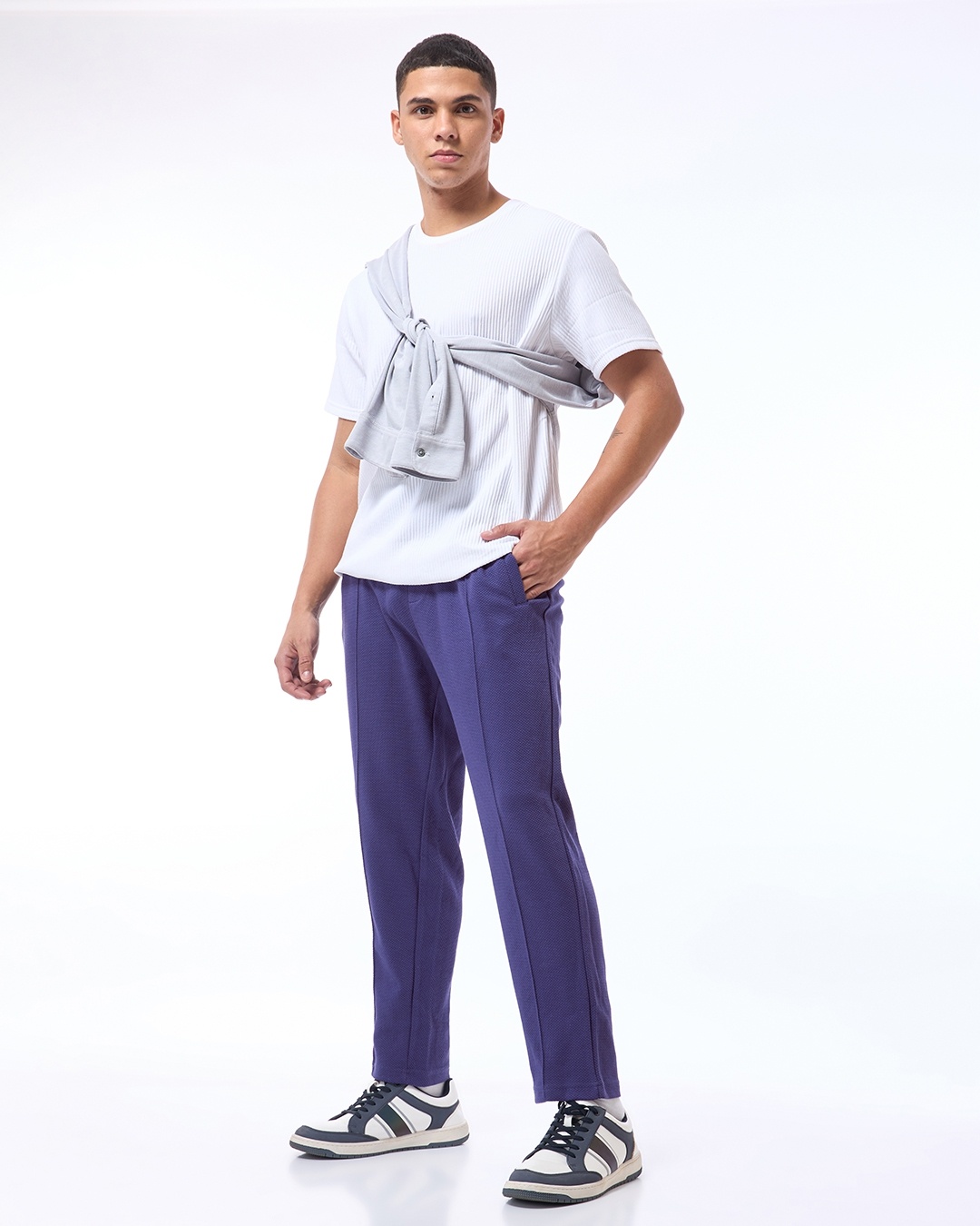 Buy Men's Skipper Blue Track Pants Online at Bewakoof