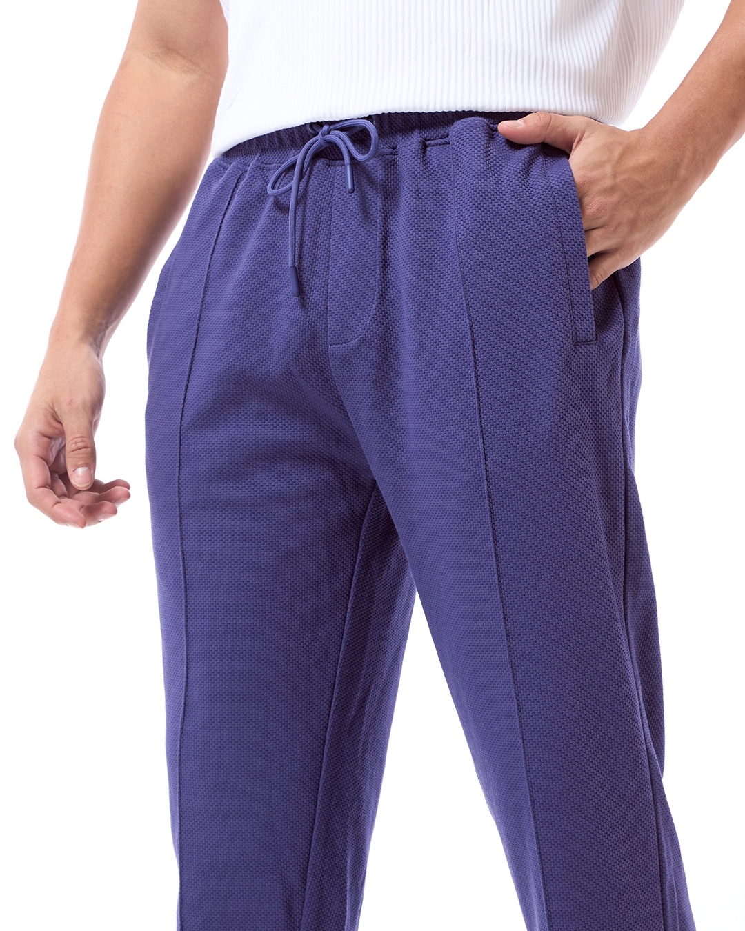 Buy Men's Skipper Blue Track Pants Online at Bewakoof
