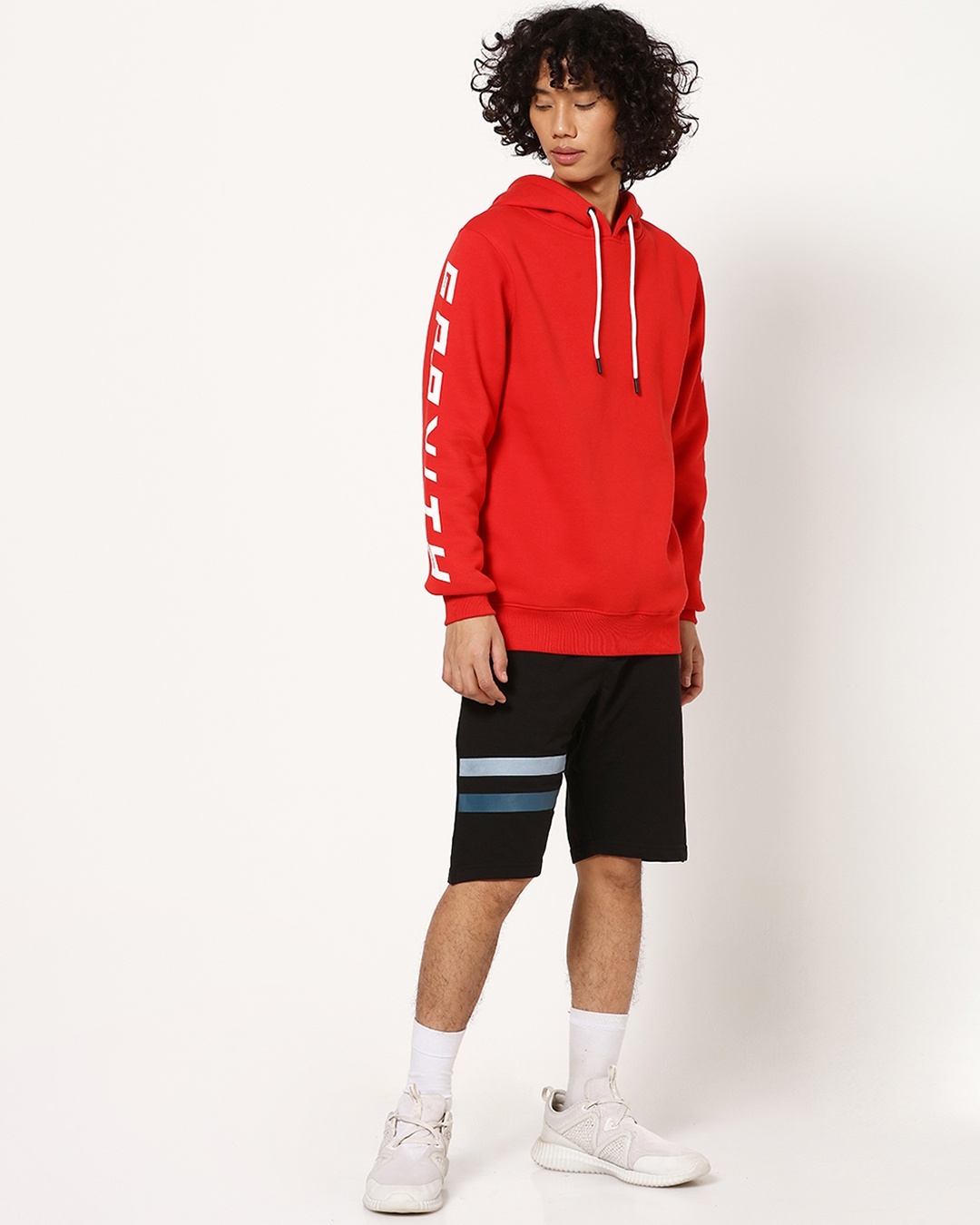 Buy Men's Red Gravity Graphic Printed Hoodie for Men red Online at Bewakoof