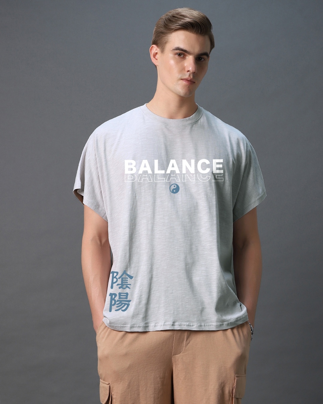 Buy Men's Vapour Blue Balance Graphic Printed Monster Fit Vest Online ...