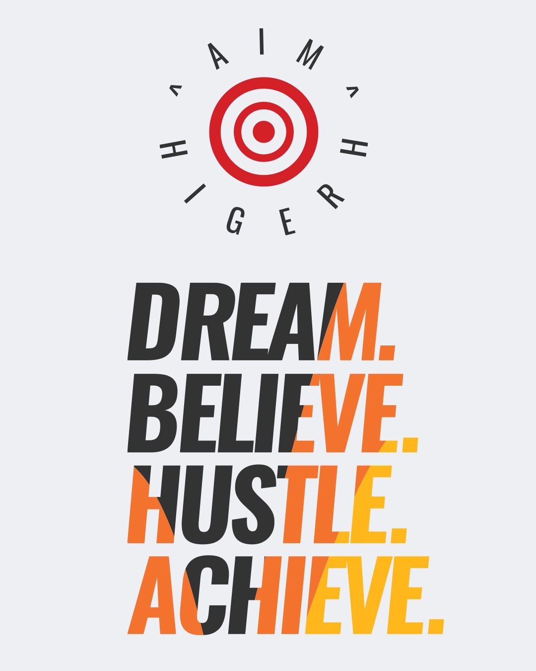 Buy Men's White Aim Higher 2.0 Typography Oversized Fit T-shirt for Men ...