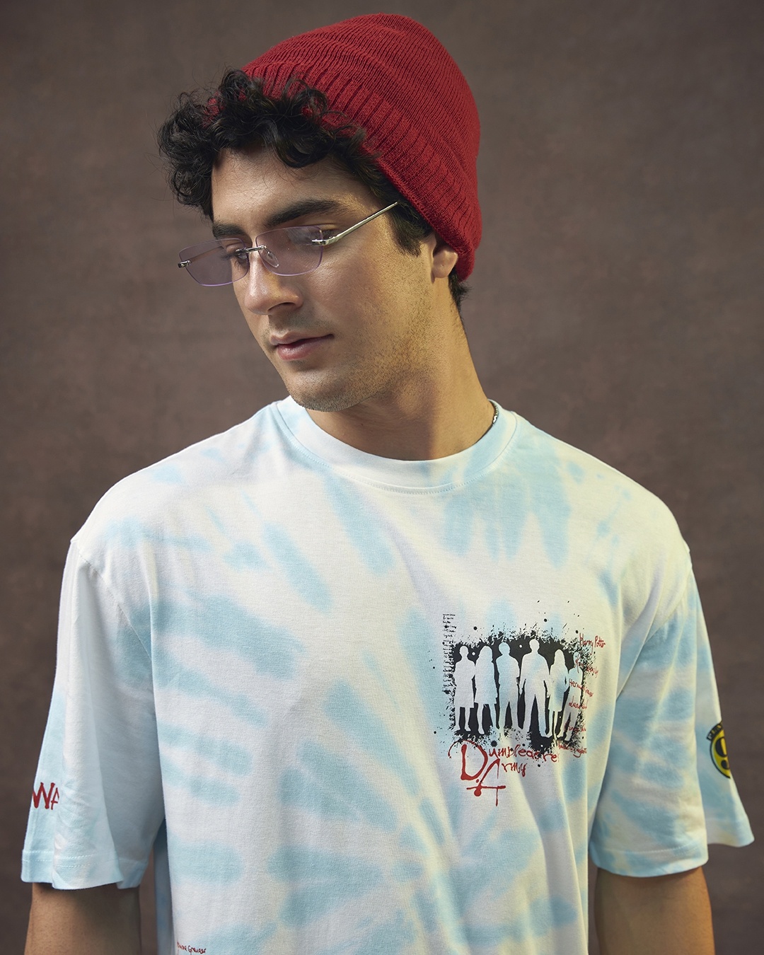 Buy Mens White And Blue D Army Tie And Dye Oversized T Shirt Online At