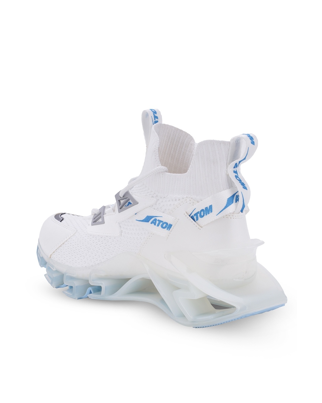 Buy Men's White & Blue Spring Edge Alpha 2 High-Top Sneakers Online in ...