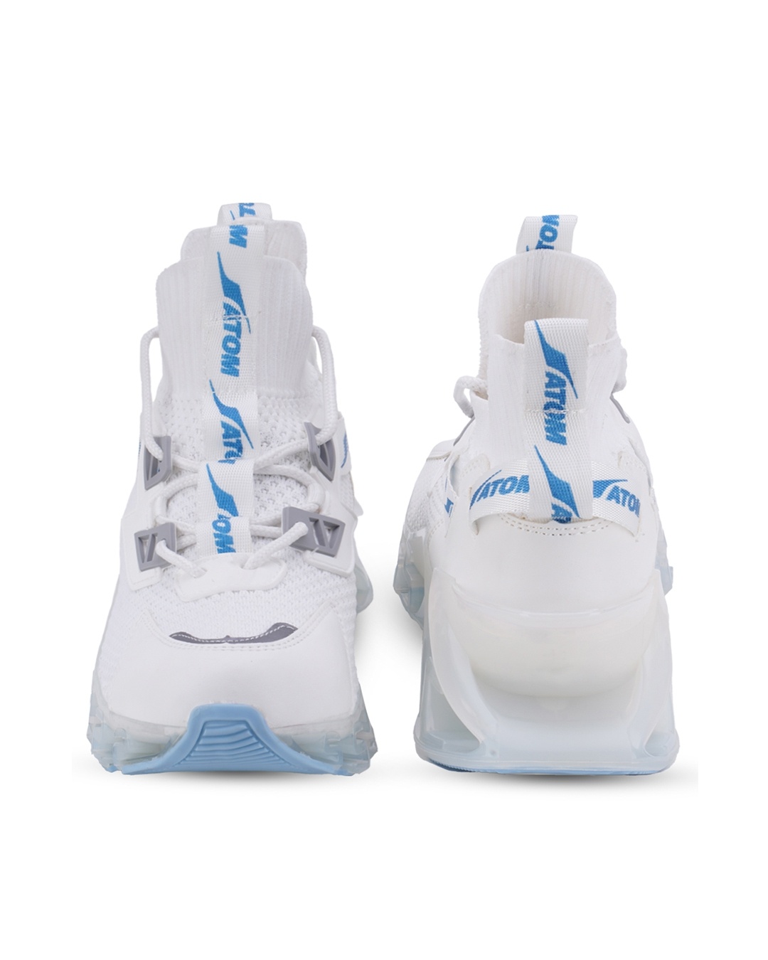 Buy Men's White & Blue Spring Edge Alpha 2 High-Top Sneakers Online in ...