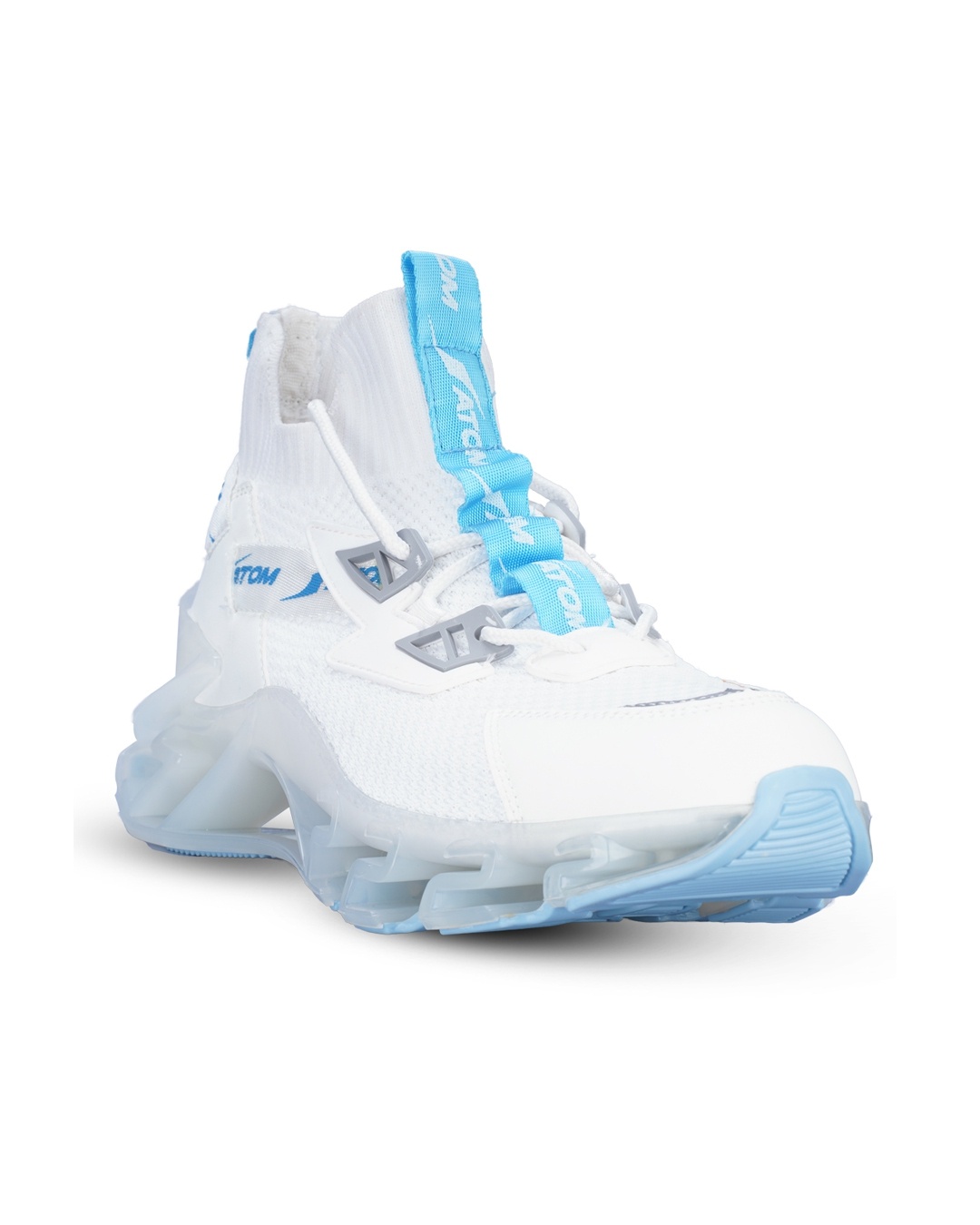 Buy Men's White & Blue Spring Edge Alpha 2 High-Top Sneakers Online in ...