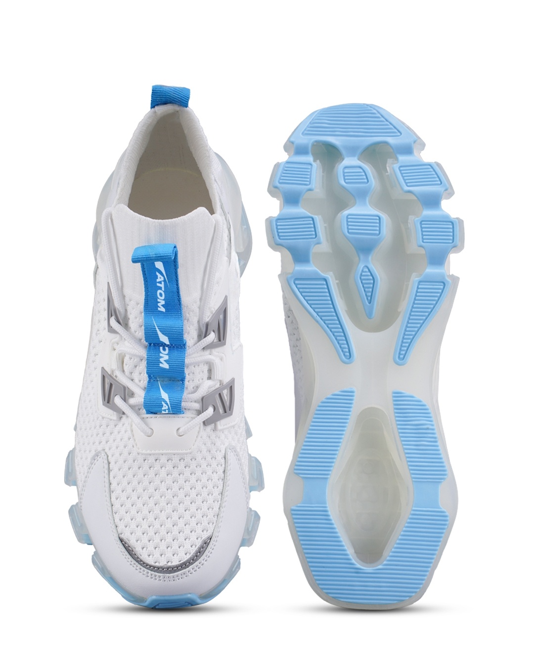 Buy Men's White & Blue Spring Edge Alpha 2 High-Top Sneakers Online in ...