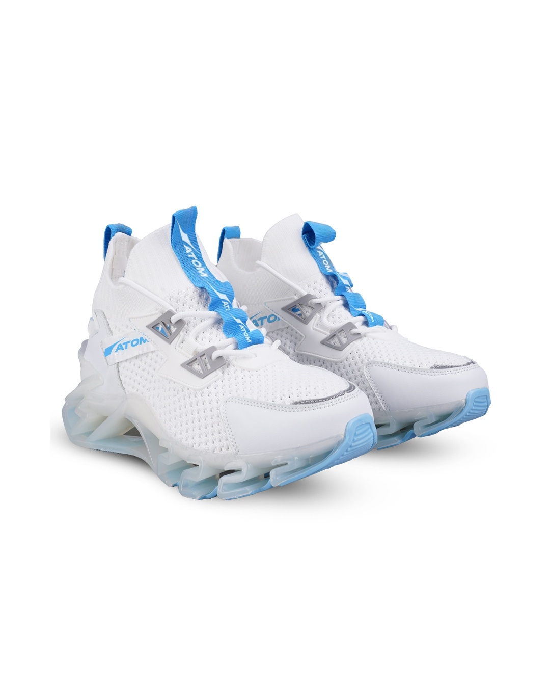 Buy Men's White & Blue Spring Edge Alpha 2 High-Top Sneakers Online in ...