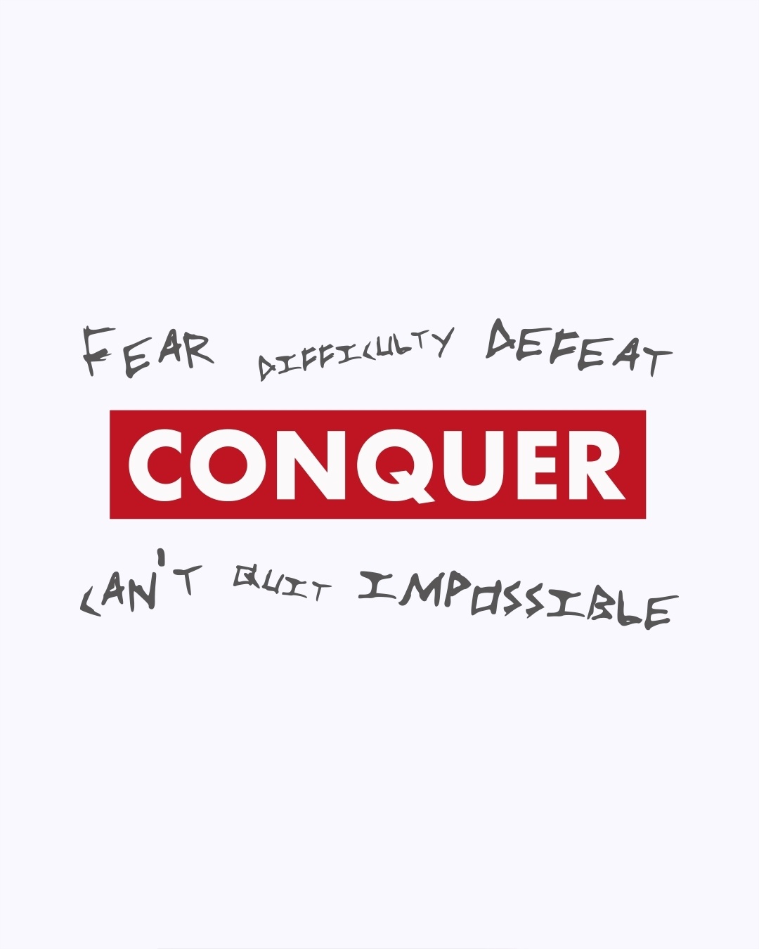 Buy Men's White Conquer Typography T-shirt Online at Bewakoof