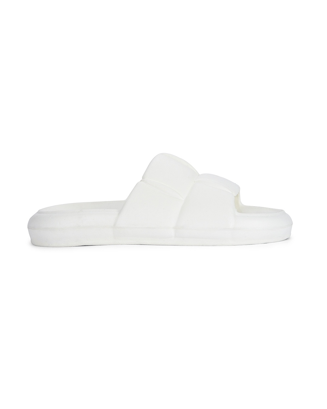 Buy Men's White Cushioned Sliders Online in India at Bewakoof