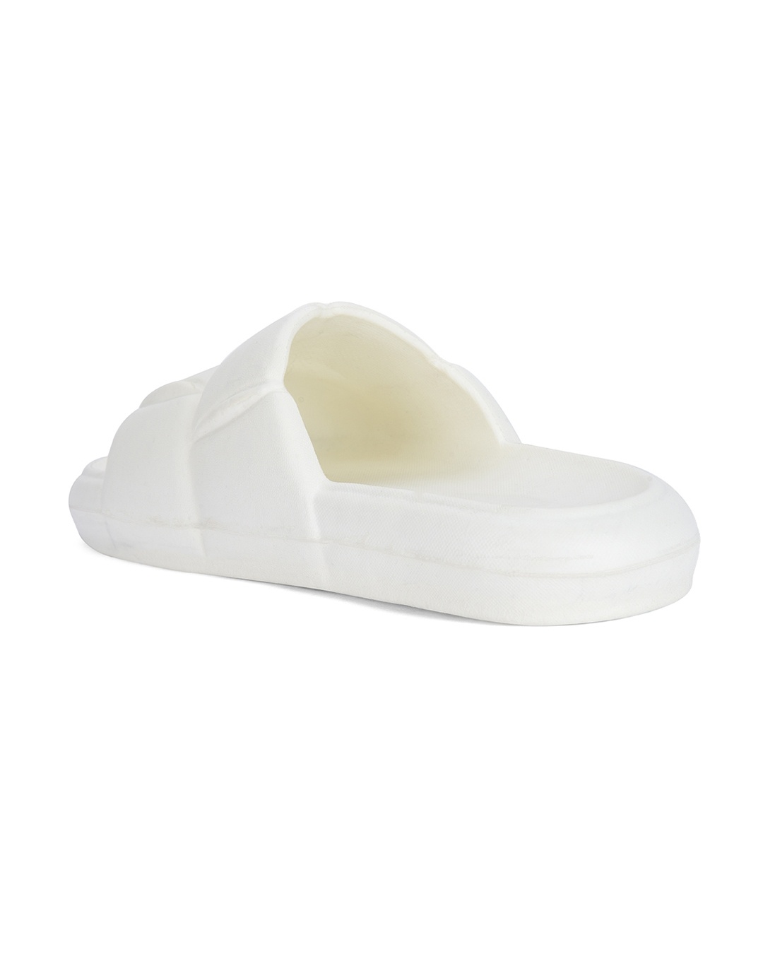 Buy Men's White Cushioned Sliders Online in India at Bewakoof