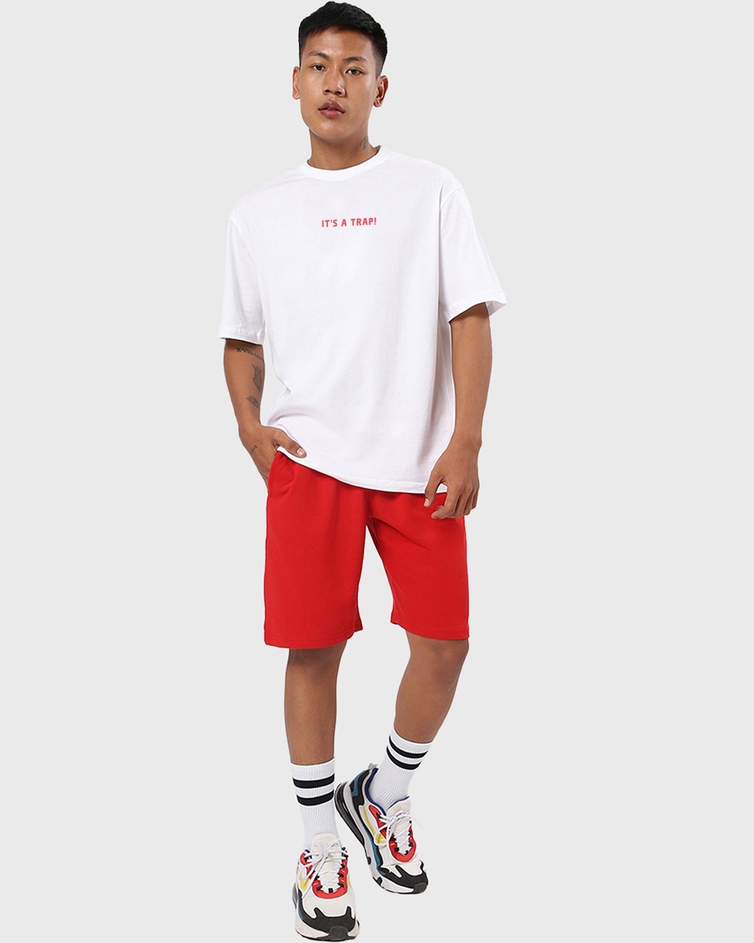 Buy Men's White Don't Grow Up Typography Oversized T-shirt for Men White Online at Bewakoof