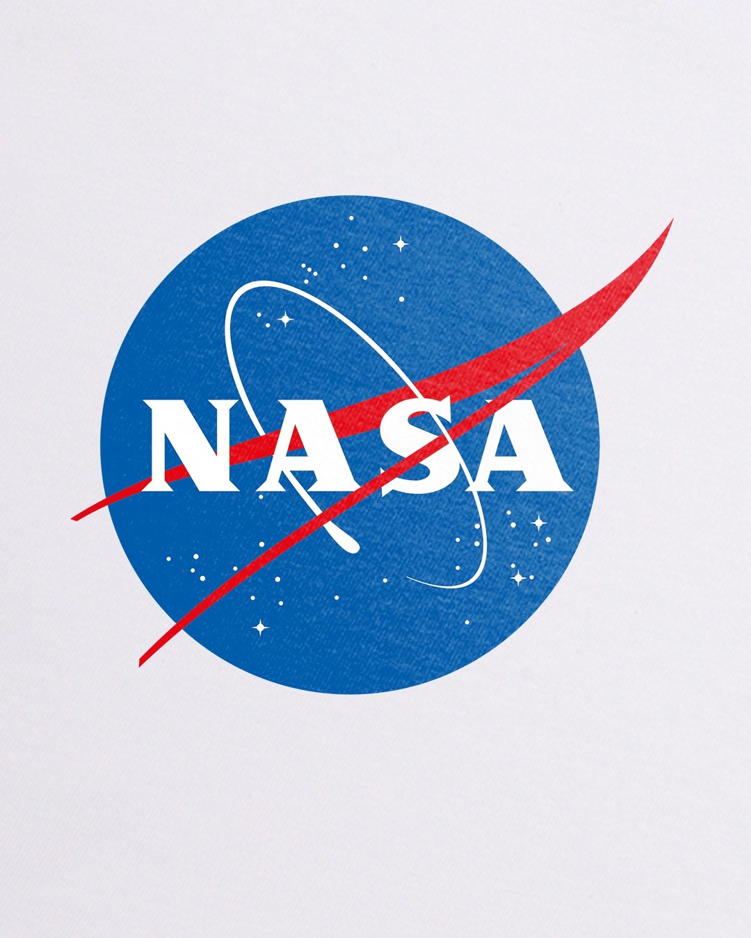 Buy Men's White NASA Meatball Logo Graphic Printed T-shirt Online at ...