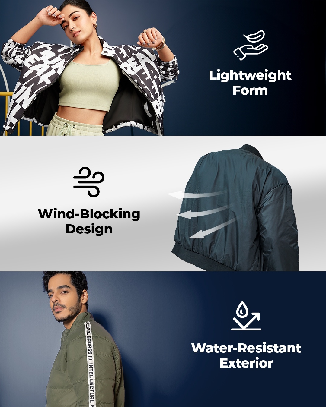 Buy Men's White & Red Graphic Printed Oversized Windcheater Jacket ...