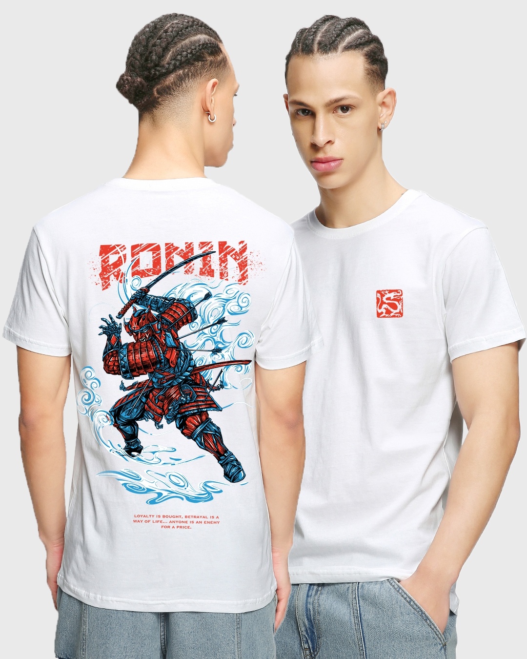 Buy Men's White Ronin Graphic Printed T-shirt Online at Bewakoof