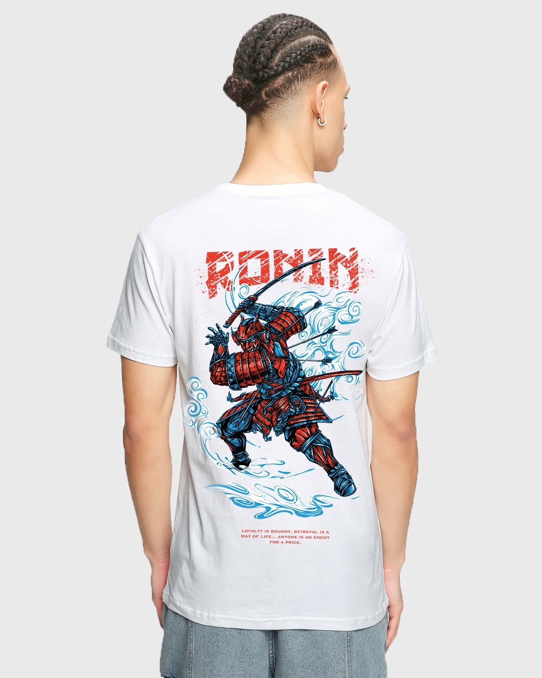 Buy Men's White Ronin Graphic Printed T-shirt Online at Bewakoof