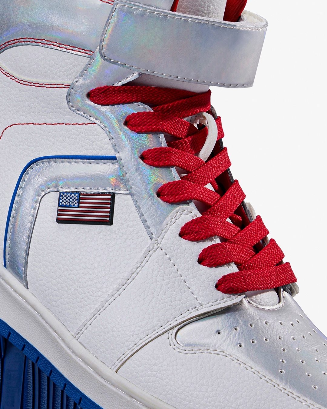 Buy Men's White & Silver NASA Color Block High Top Sneakers Online in ...