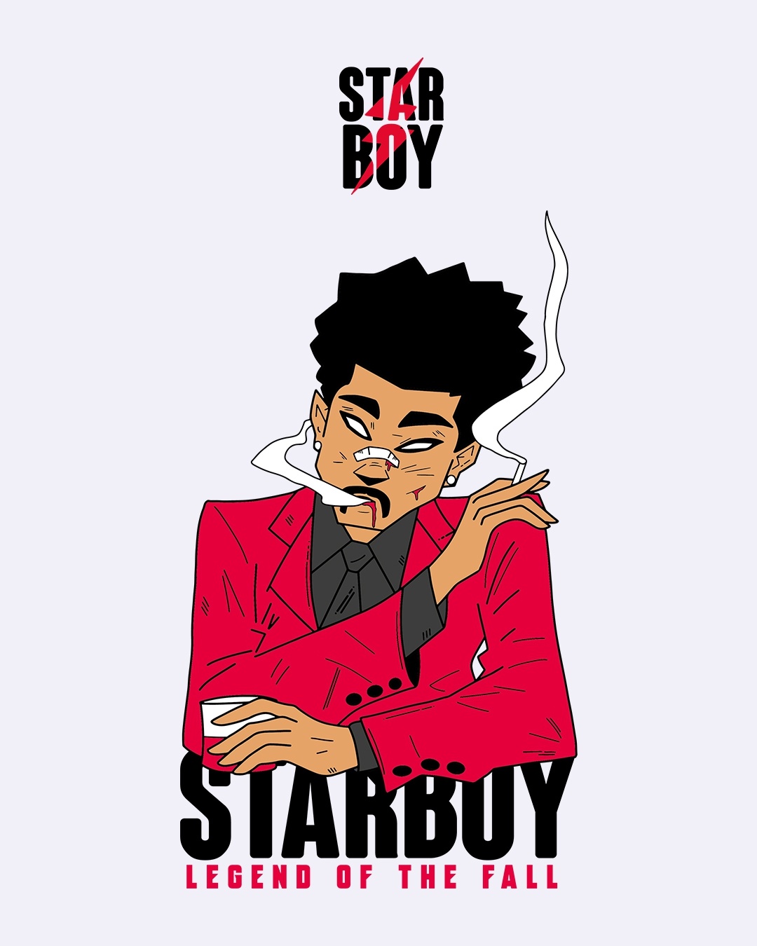 Buy Men's White Star Boy Graphic Printed Oversized T-shirt for Men ...