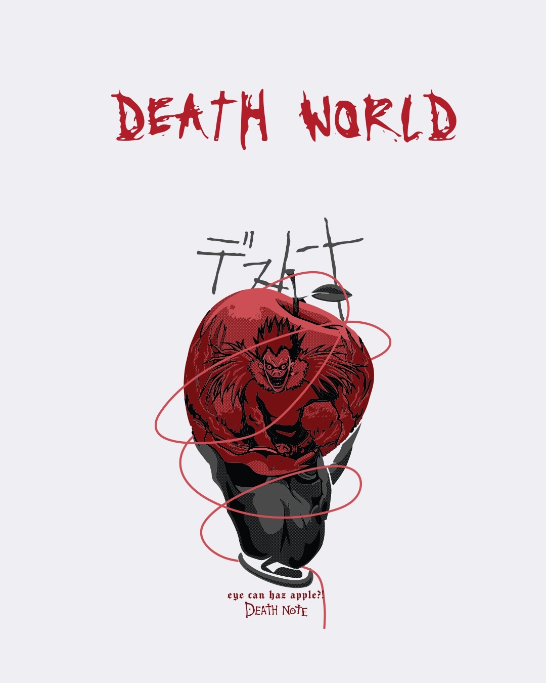 Buy Men's White Deathnote Ryuk Graphic Printed T-shirt Online at Bewakoof